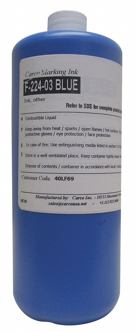 CARCO, High-Flash, Pigment Ink Type, Marking Ink - 40LF69|F-224-03 BLUE ...
