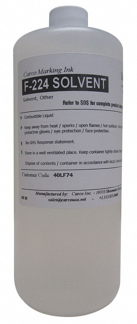 CARCO, High-Flash, Pigment Ink Type, Marking Ink - 40LF74|F-224 SOLVENT ...