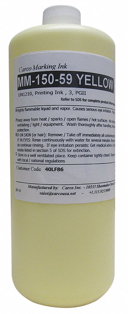 CARCO, Pigment Ink Type, 25 to 60 sec, Marking Ink - 40LF86|MM-150-59 ...