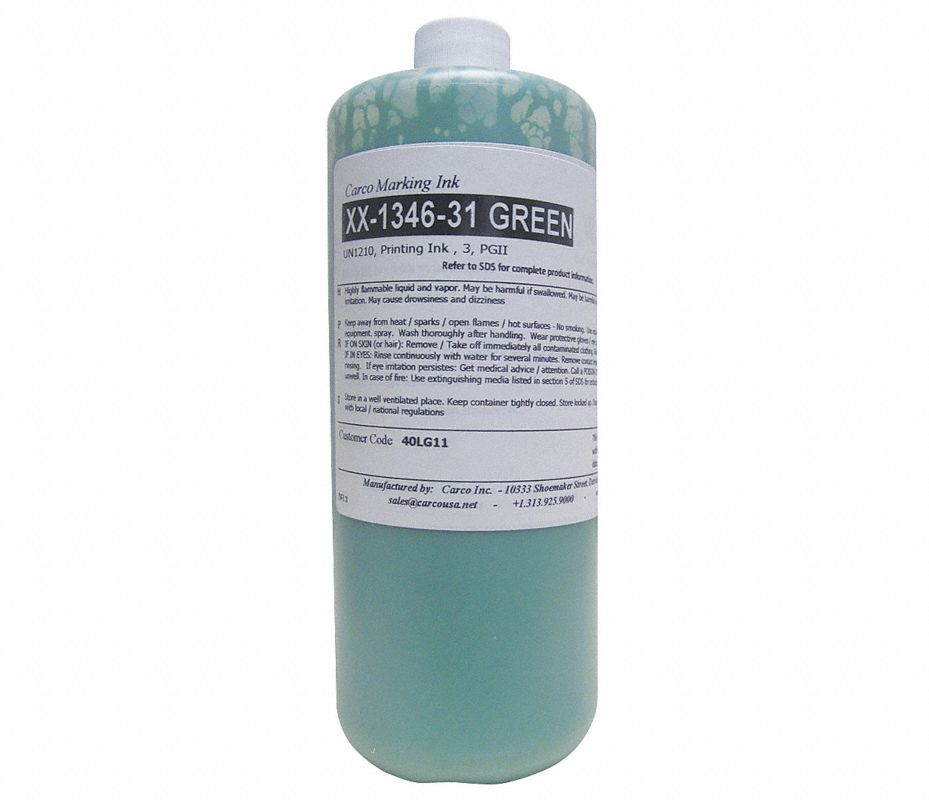 CARCO Tinta d/Marcado,Pigmento,Verde,10-15seg. - Sistemas de Marcado de ...