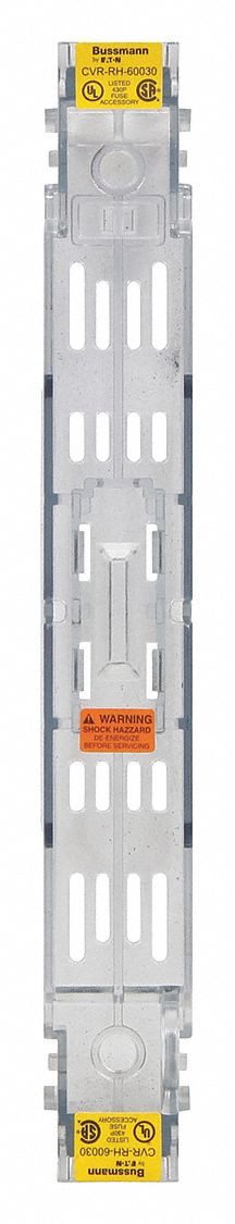 BUSSMANN, For H/RK1/RK5 Fuse Class or Type, 600 V AC, Fuse Block Cover ...
