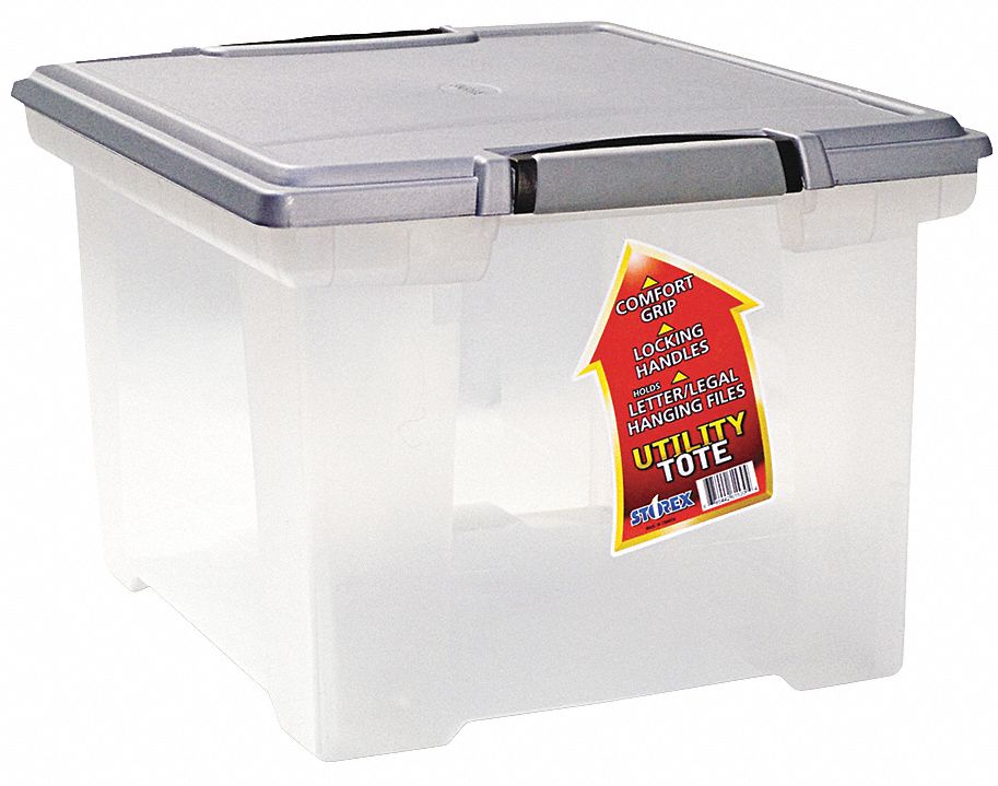 STOREX, Plastic, Legal File Size, File Box - 40LJ06|61530U01C - Grainger