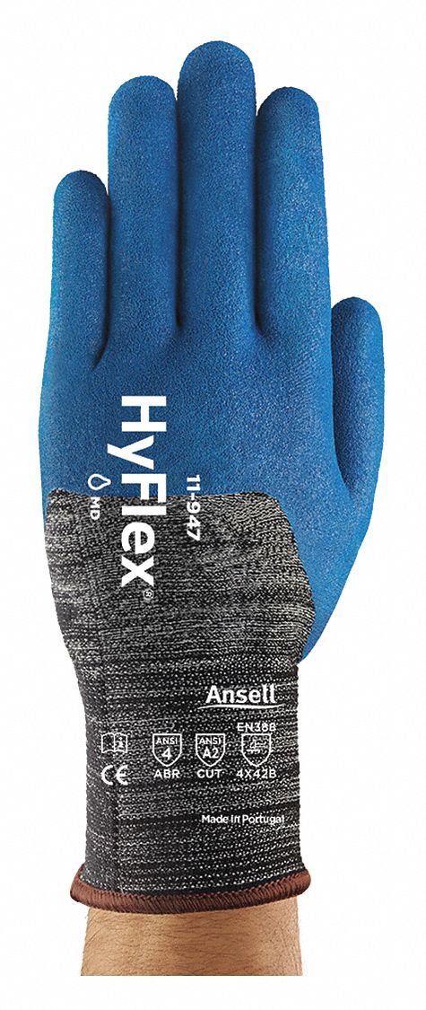 HYFLEX, S ( 7 ), ANSI Cut Level A2, Coated Gloves - 40LL76|11-947 - Grainger