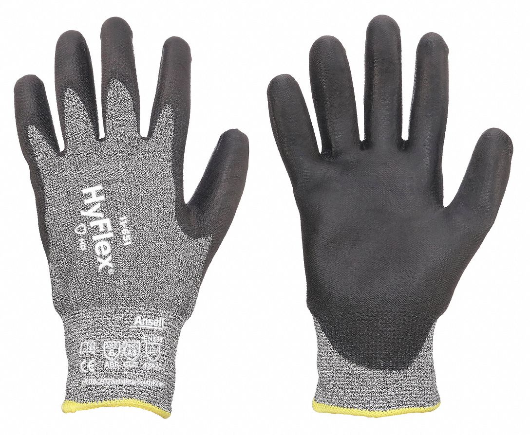 HYFLEX, M ( 8 ), ANSI Cut Level A3, Coated Gloves - 40LL67|11-651 - Grainger