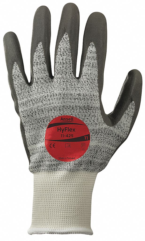ANSELL Cut Resistant Gloves, Gray/White, 7, PR - 40LL70|11-425 - Grainger ANSELL Cut Resistant Gloves, Gray/White, 7, PR - 40LL70|11-425 - Grainger