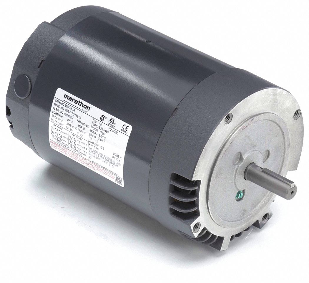 MARATHON MOTORS, Open Drip Proof, C-Face Mount, General Purpose Motor ...