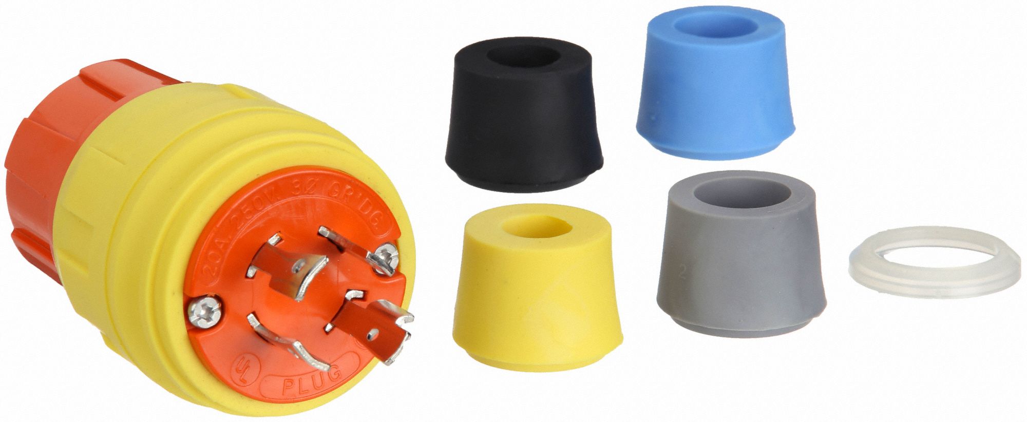 ERICSON 20A Industrial Grade Shrouded Watertight Locking Plug, Yellow ... ERICSON 20A Industrial Grade Shrouded Watertight Locking Plug, Yellow ...
