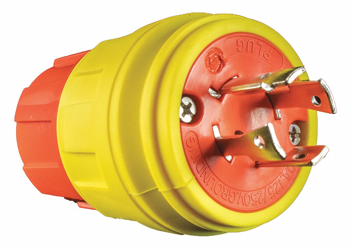 ERICSON 20A Industrial Grade Shrouded Watertight Locking Plug, Orange ... ERICSON 20A Industrial Grade Shrouded Watertight Locking Plug, Orange ...
