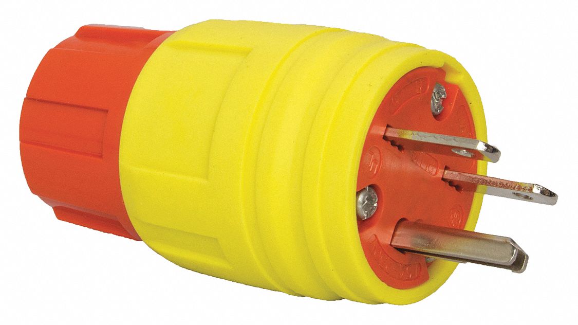 ERICSON Watertight Straight Blade Plug: Industrial, 15 A, NEMA 6-15P ...