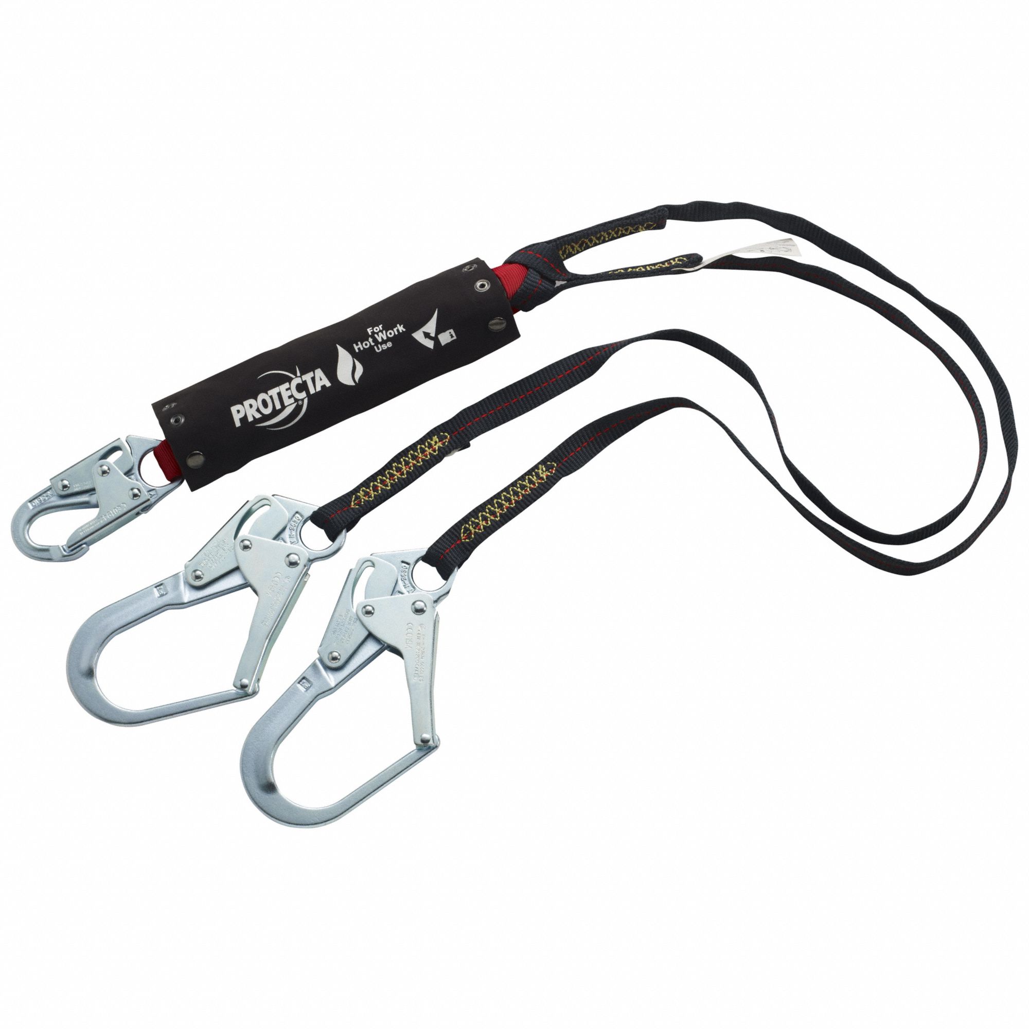 3M PROTECTA, Shock Pack, Hot Work, Shock-Absorbing Lanyard - 40MC99 ...