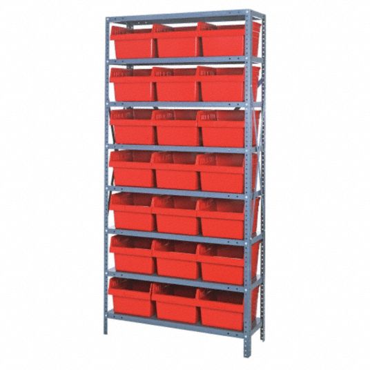 QUANTUM STORAGE SYSTEMS, 36 in x 12 in x 75 in, 1 Sided, Bin Shelving ...