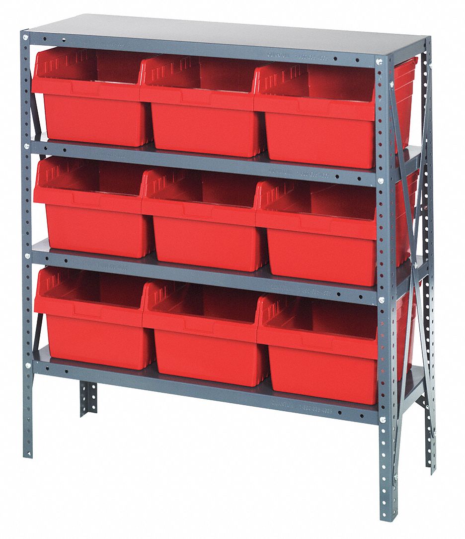 QUANTUM STORAGE SYSTEMS, 36 in x 18 in x 39 in, 1 Sided, Bin Shelving ...