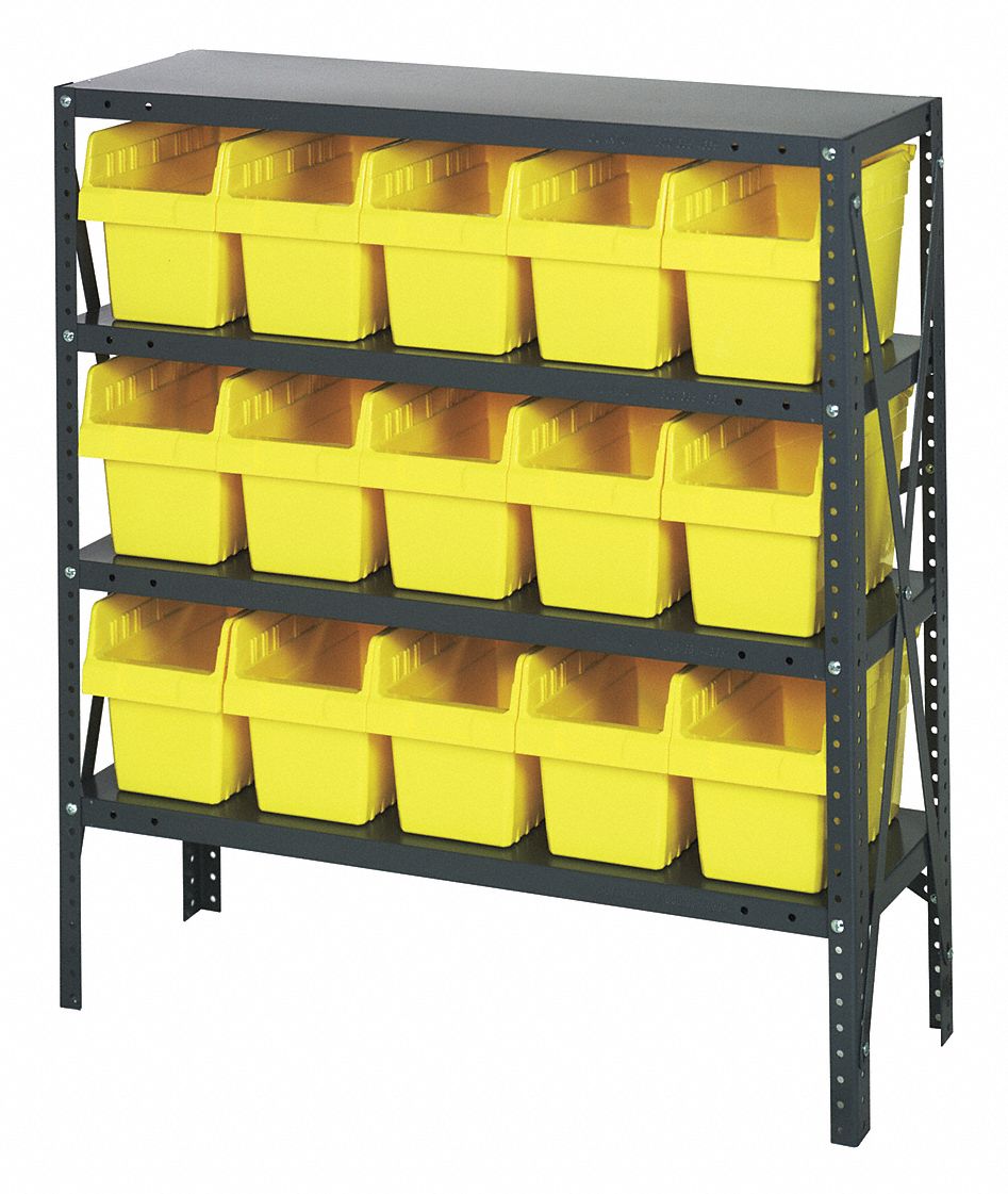 QUANTUM STORAGE SYSTEMS, 36 in x 12 in x 39 in, 1 Sided, Bin Shelving ...