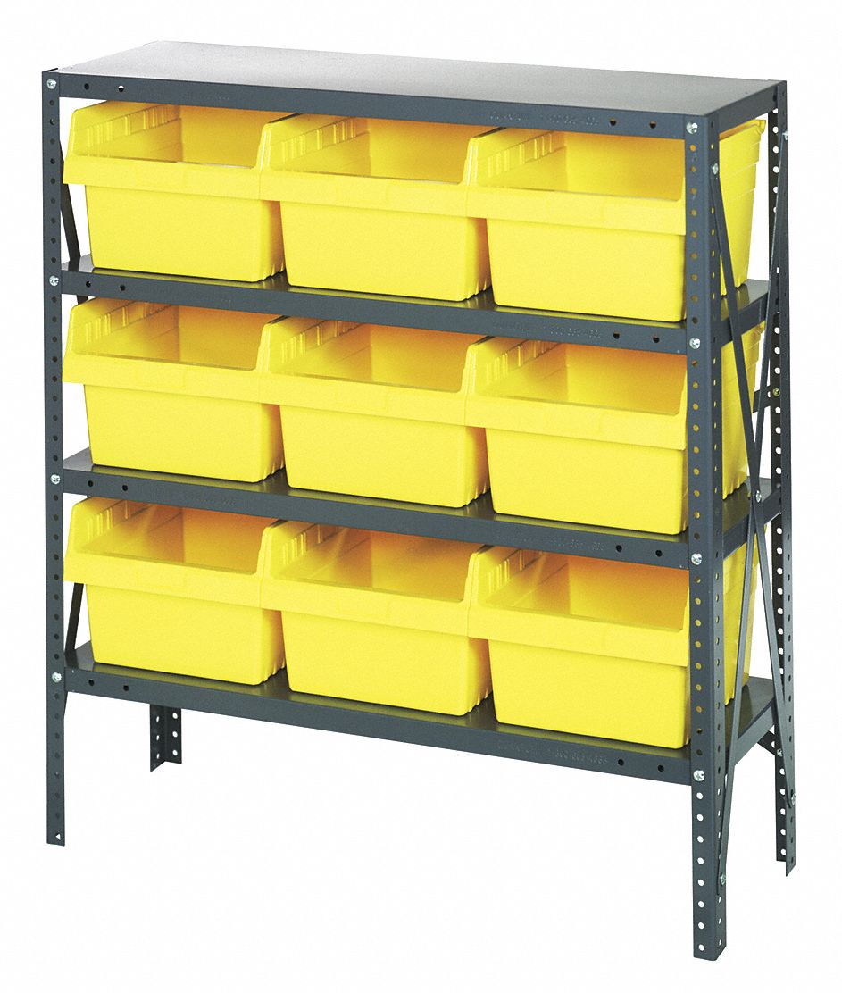 QUANTUM STORAGE SYSTEMS, 36 in x 12 in x 39 in, 1 Sided, Bin Shelving ...