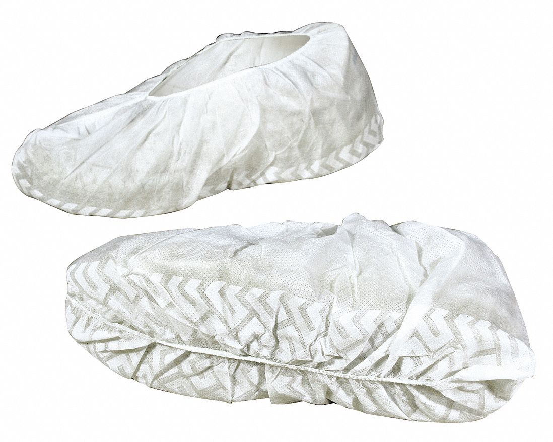 CELLUCAP SHOE COVERS, WHITE, SLIP-RESISTANT SOLE, POLYPROPYLENE, XL, 30 ...