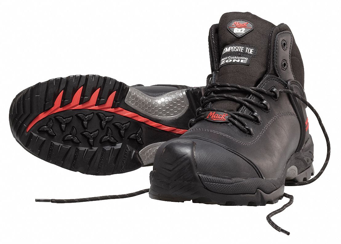 8, Men's, Black, Composite Toe Type, 1 PR - Grainger