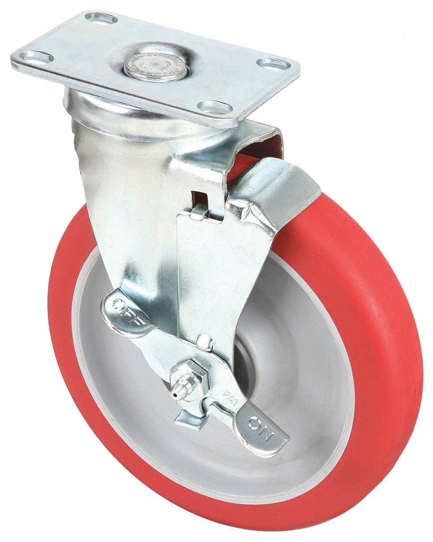 APPROVED VENDOR Rueda c/Placa,Núcleo Gris,325 lb. Carga - Ruedas con ...