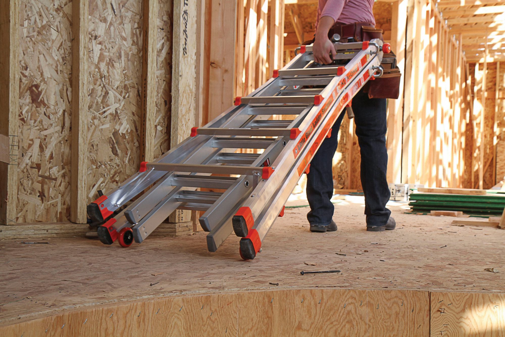 LITTLE GIANT 15 ft Aluminum Multipurpose Ladder, 250 lb Load Capacity ...