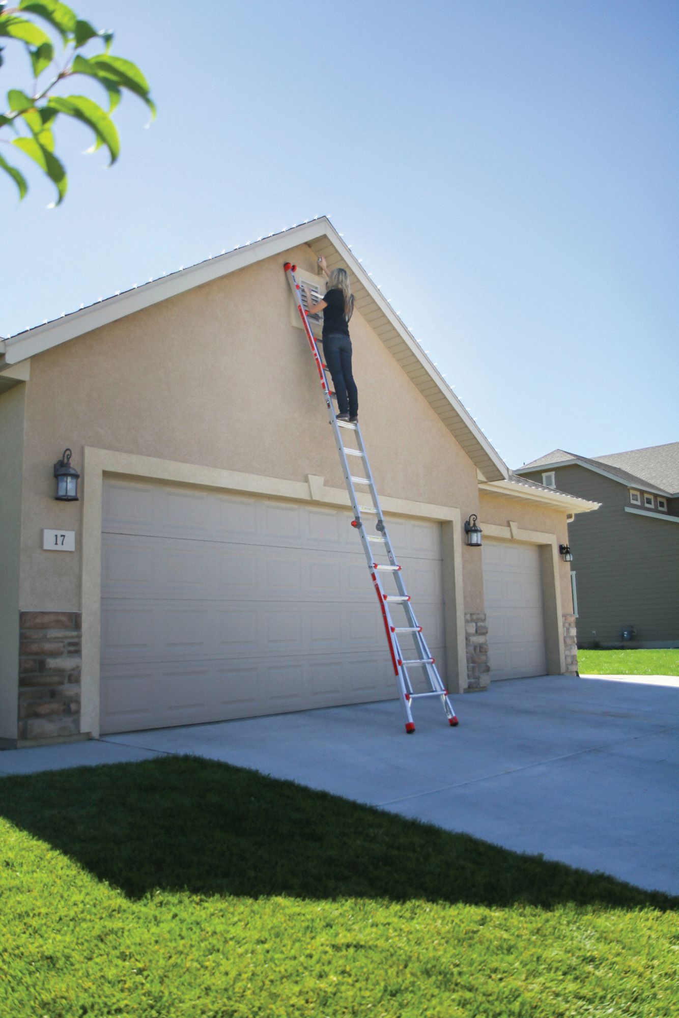 LITTLE GIANT 15 ft Aluminum Multipurpose Ladder, 250 lb Load Capacity ...