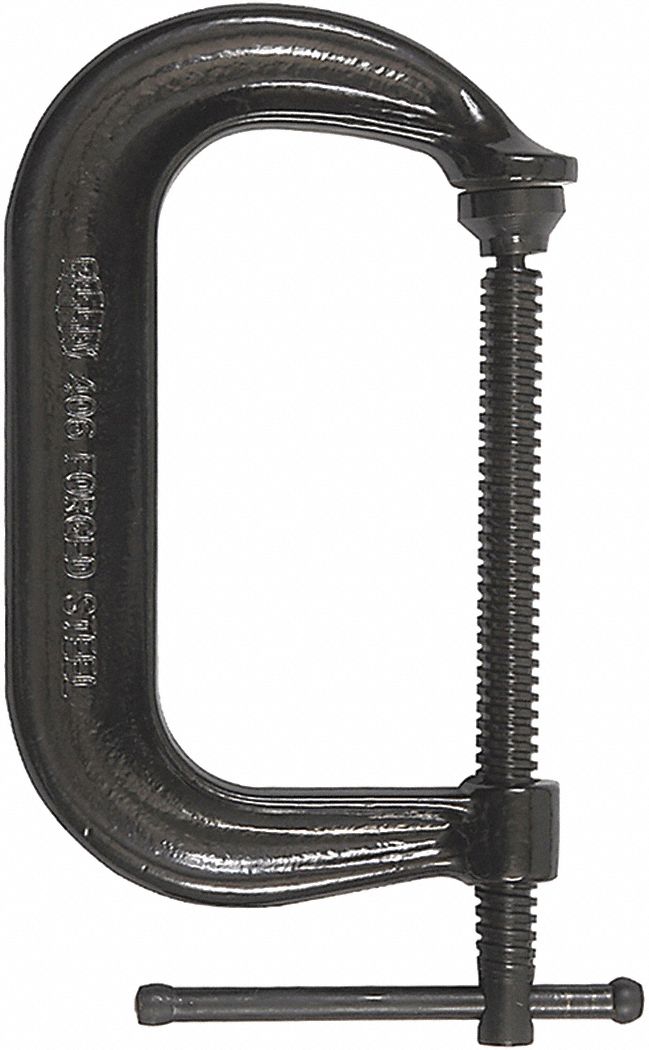 Regular Duty Forged Steel C-Clamp, 12 in Max. Opening, 6 1/4 in Throat ...