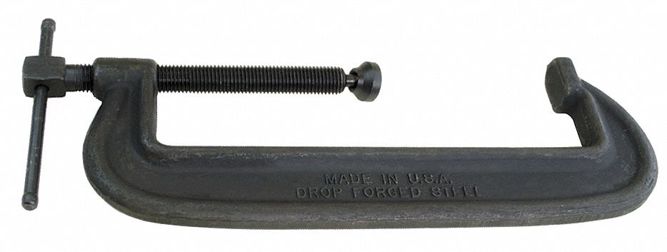 Heavy Duty Forged Steel C-Clamp, 11 1/2 in Max. Opening, 2 7/8 in ...
