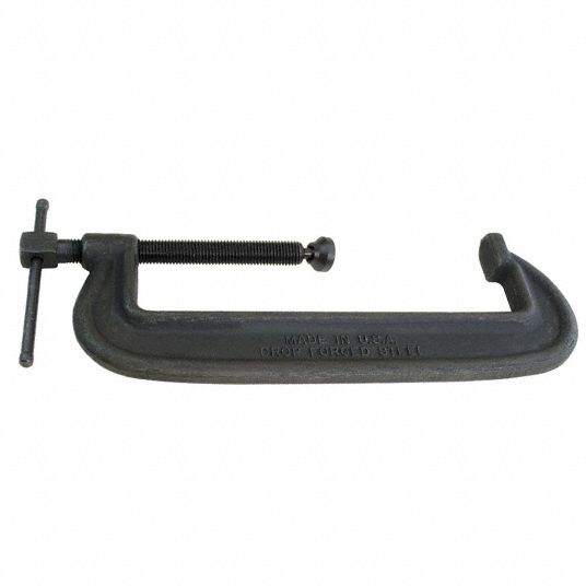 Heavy Duty Forged Steel C-Clamp, 11 1/2 in Max. Opening, 2 7/8 in ...