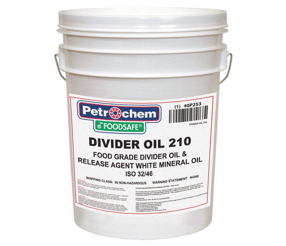 PETROCHEM Aceite Divisora,Grado Alimenticio,5 gal. - 40P253 | FOODSAFE ...