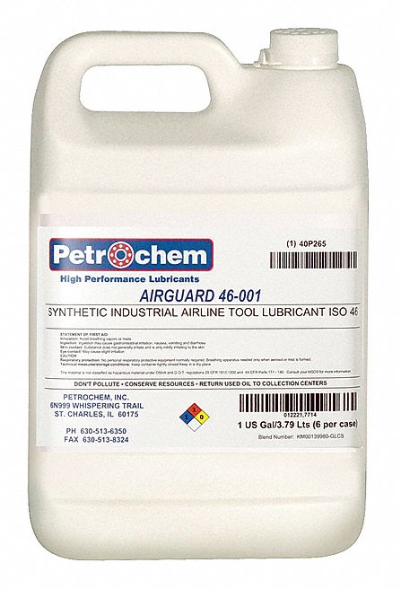 PETROCHEM Lubricante Sintético,1 gal. - 40P265 | AIRGUARD 46-001 ...