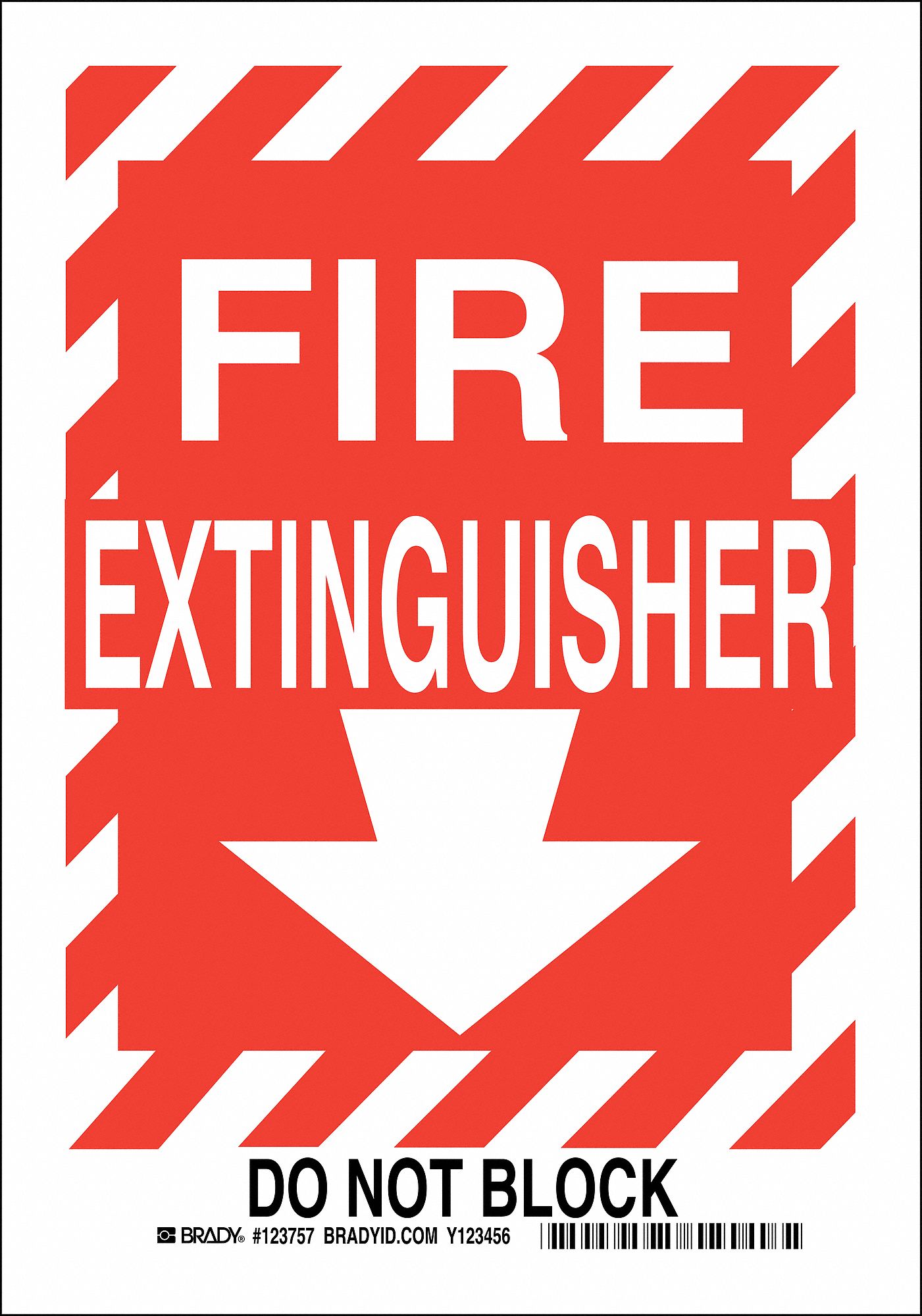 Aluminum, With Mounting Holes Sign Mounting, Fire Extinguisher Sign ...