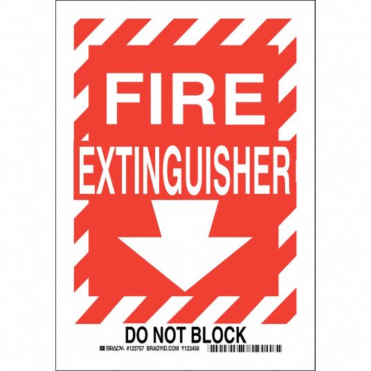 Aluminum, With Mounting Holes Sign Mounting, Fire Extinguisher Sign ...