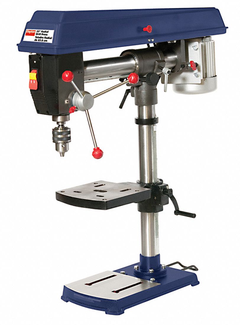 DAYTON, 33 in, Belt, Radial Bench Drill Press - 40PM15|40PM15 - Grainger