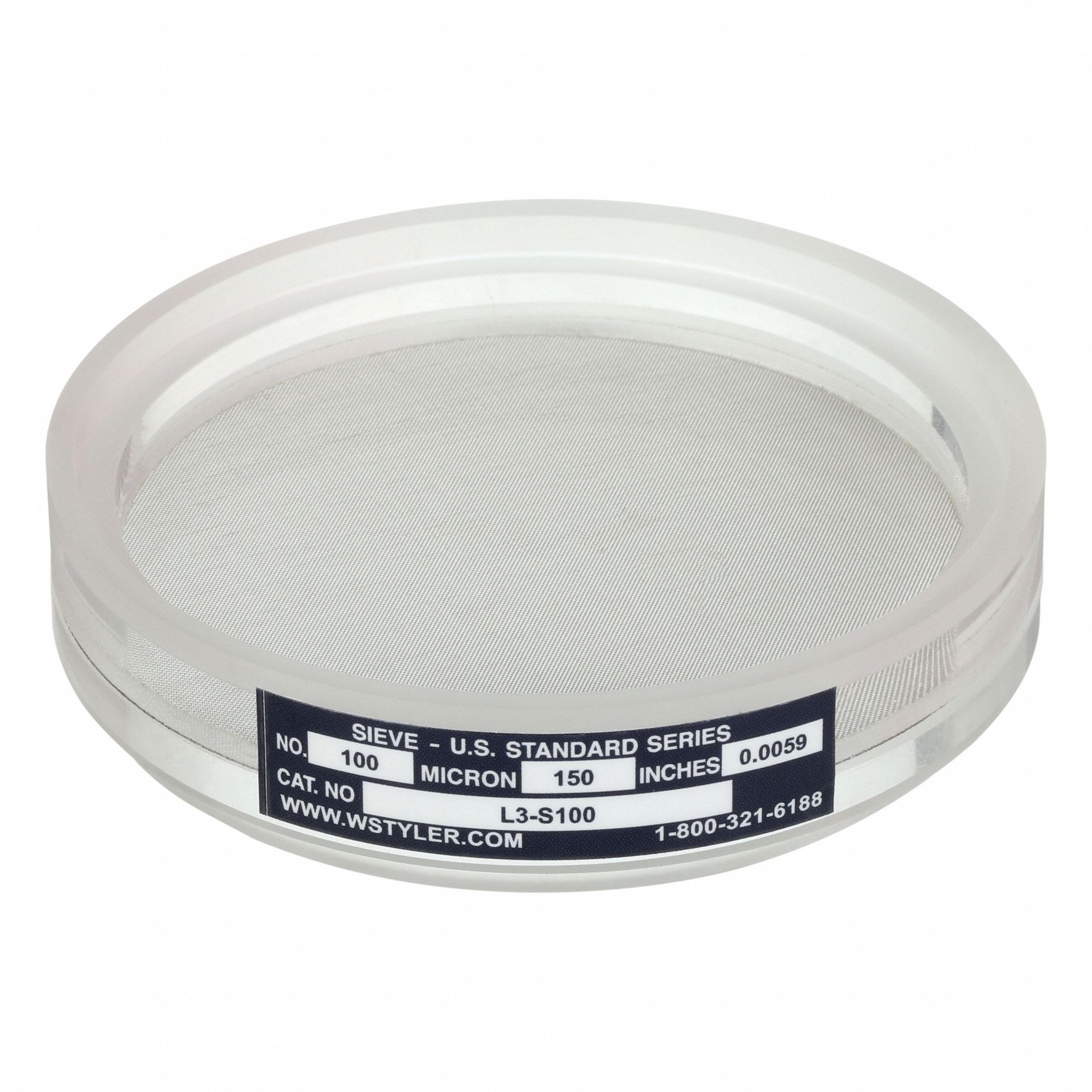 ADVANTECH, Stainless Steel, 3 1/2 in Outside Dia, Ultrasonic Test Sieve ...