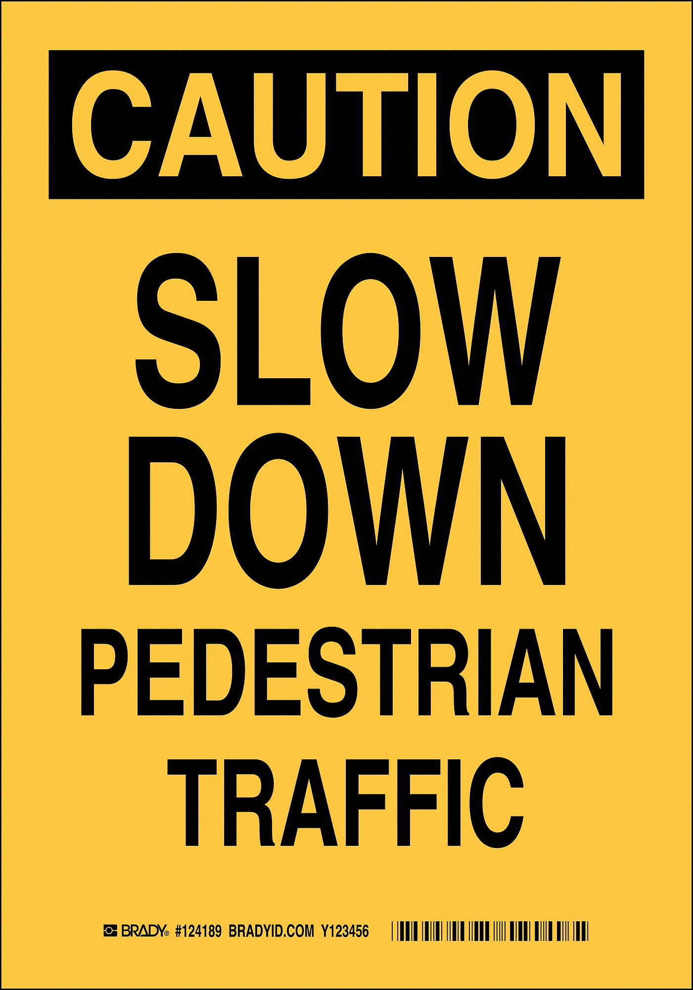 Caution Sign, Aluminum, Rectangle, English, Not Retroreflective ...