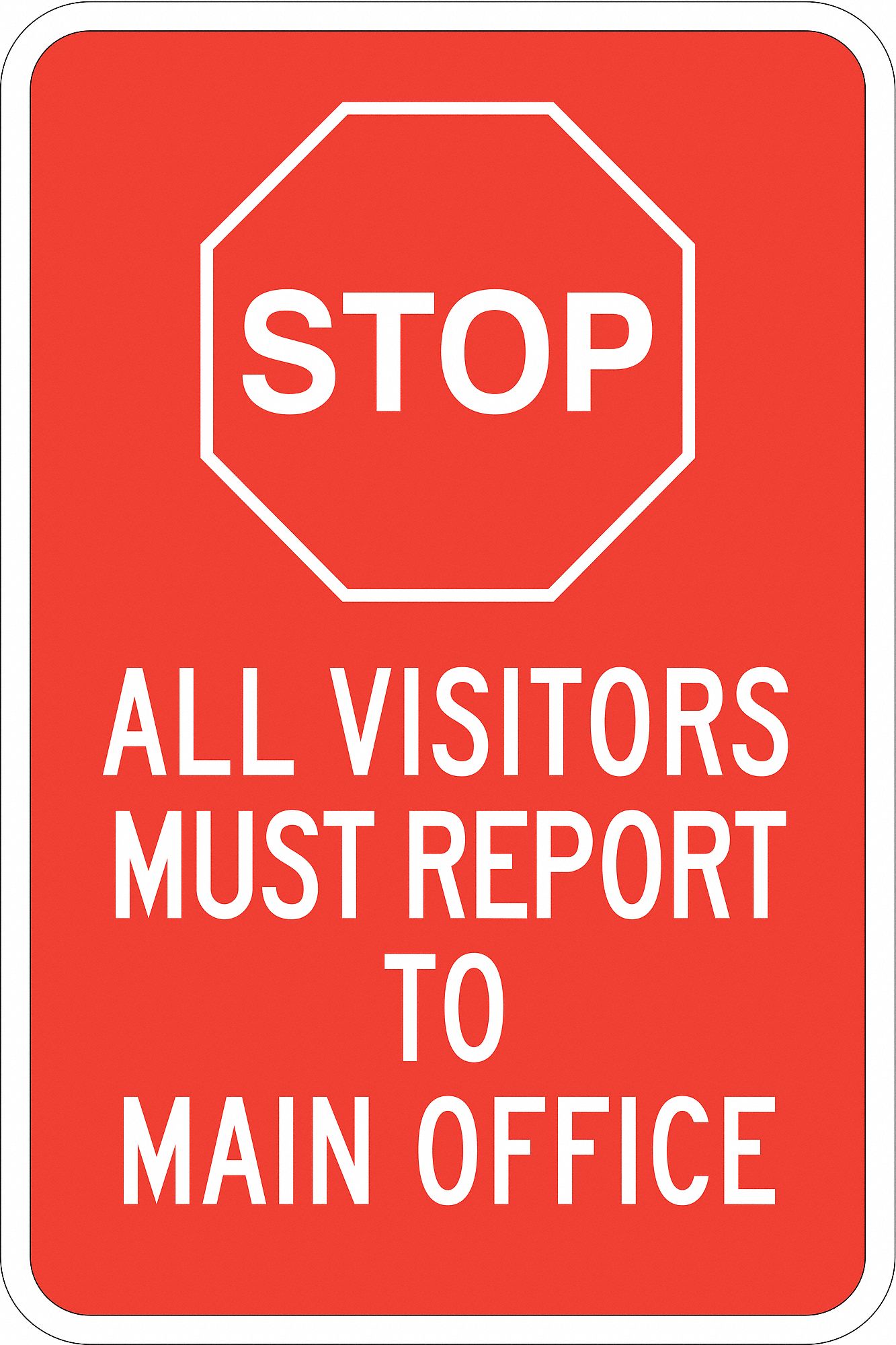 Polystyrene, Mounting Holes Sign Mounting, Sign - 40R336|124438 - Grainger