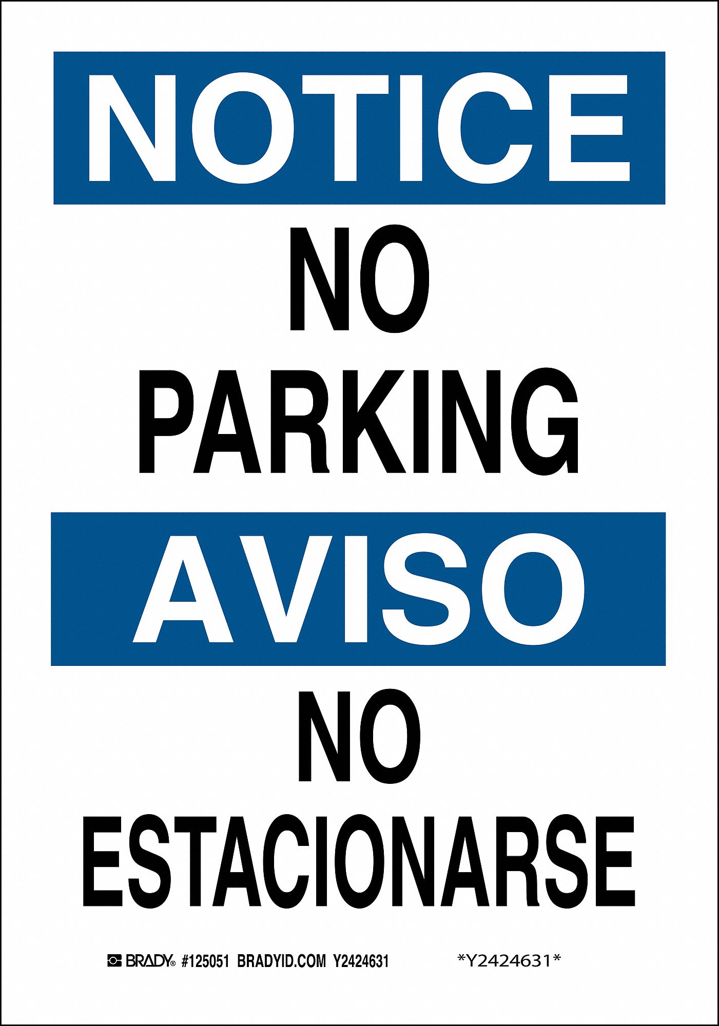 Bilingual Safety Sign, Retroreflective Grade Not Retroreflective ...