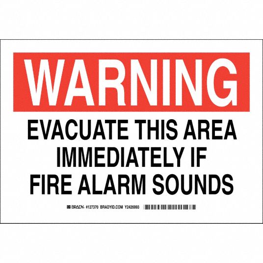 Aluminum, Fire Information Sign, 14" Width, 10" Height, Double-Sided No ...