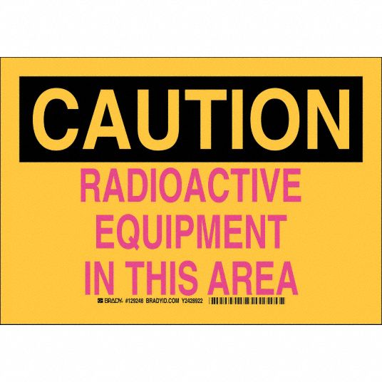 Caution Sign, Radioactive Equipment In This Area, Header Caution ...