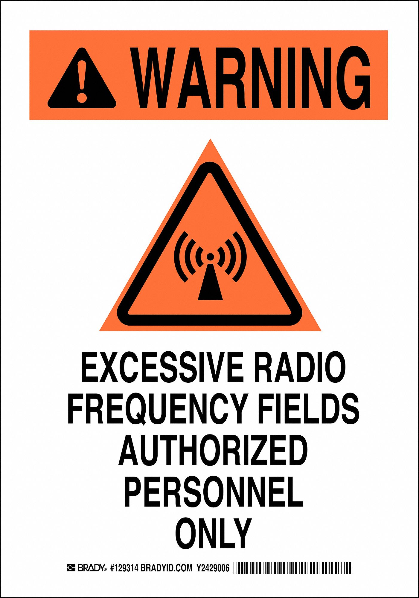 Aluminum, Warning Sign, Warning, 7 in Width, 10 in Height, English ...