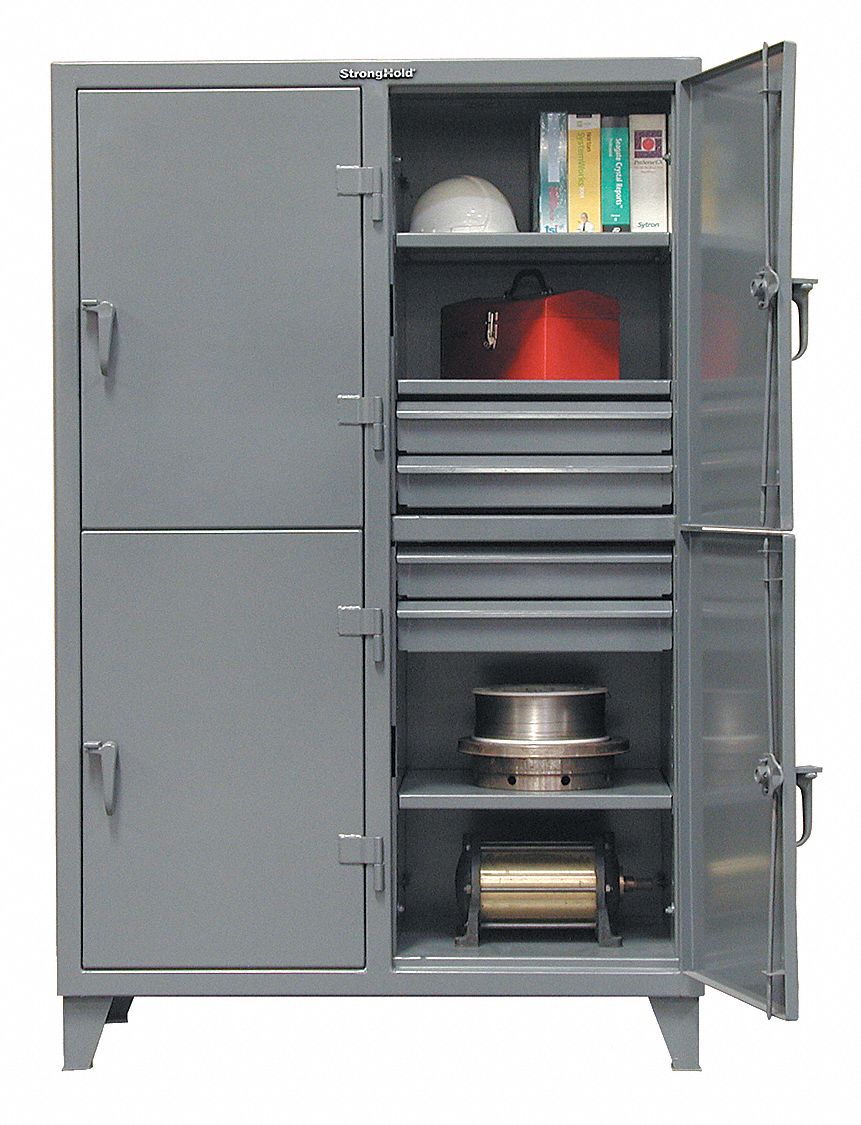 STRONG HOLD, 50 in x 24 in x 72 in, 2 Tiers, Wardrobe Locker - 40V758 ...