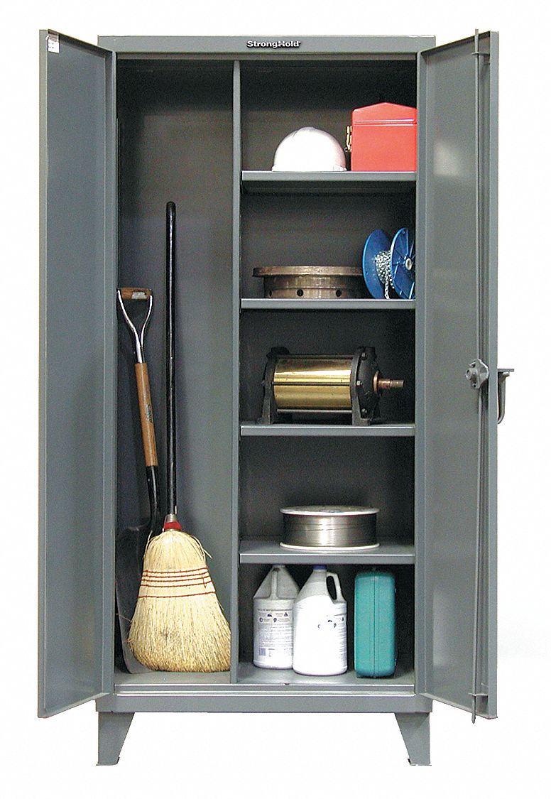 STRONG HOLD, 48 in x 24 in x 66 in, 3 Adj Shelves, Storage Cabinet ...