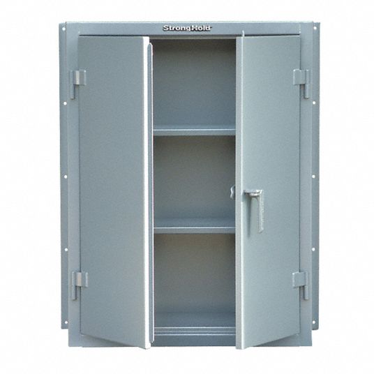 Dark Gray Wall Cabinet, Number of Shelves 2 - Grainger