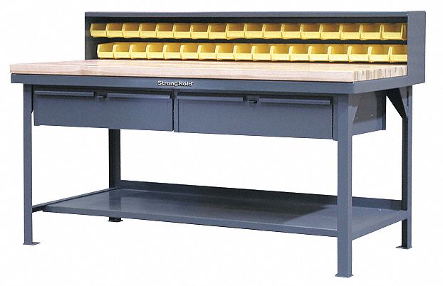 STRONG HOLD, Fixed Ht, Maple, Workbench with Riser - 40V837|T7236-34B ...