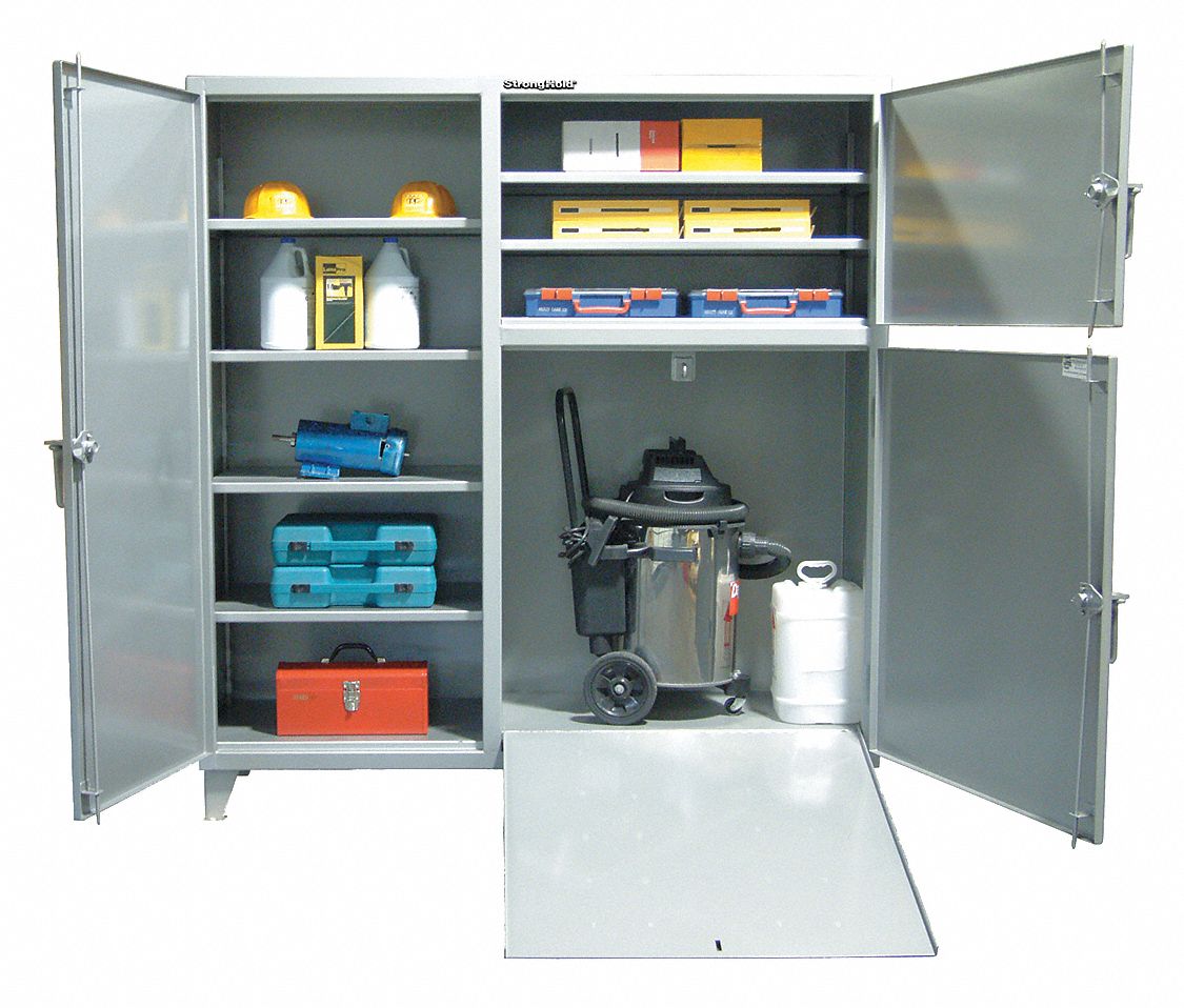 STRONG HOLD, 72 in x 24 in x 78 in, 6 Adj Shelves, Storage Cabinet with ...
