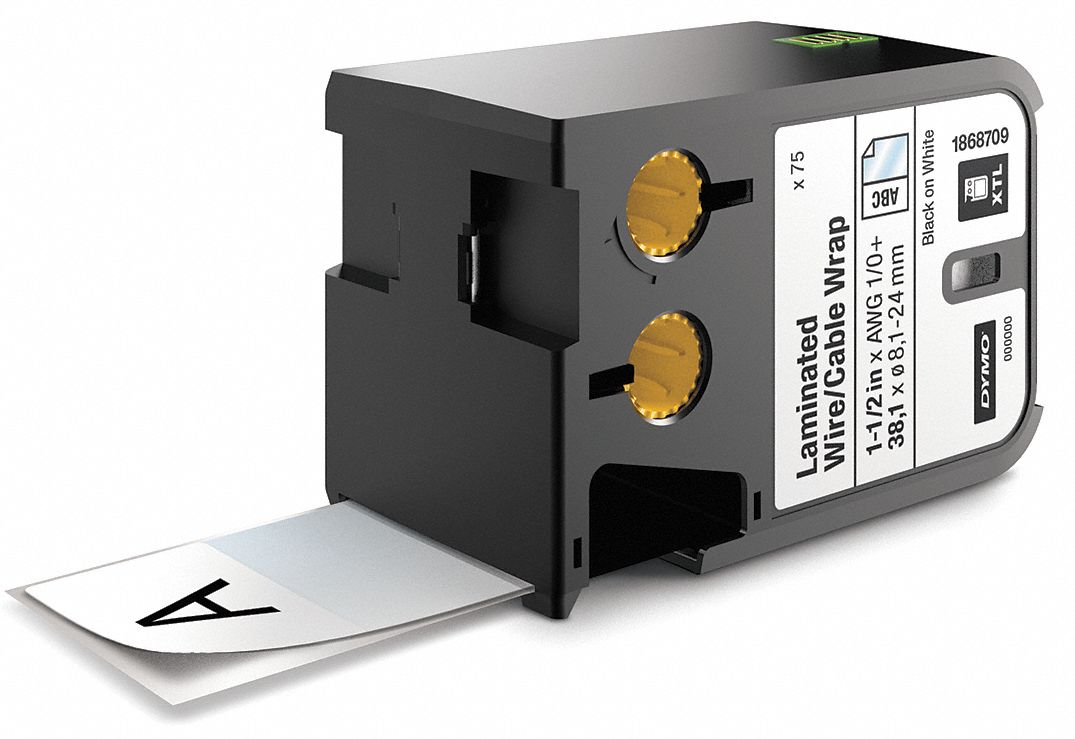 4 in x 1 1/2 in, Vinyl, Precut Label Roll Cartridge - 40W042|1868709 ...