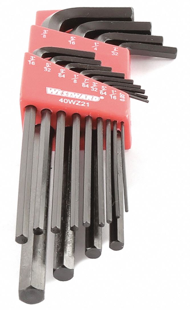 Hex Key Set, Black Oxide, Number of Pieces 13 - Grainger