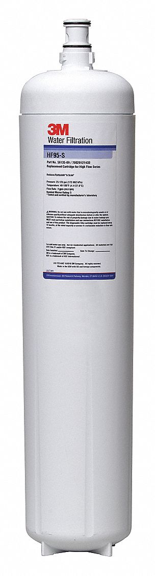 3M Quick Connect Filter: 5 micron, 7 gpm, 5,000 gal, 20 1/2 in Overall ...