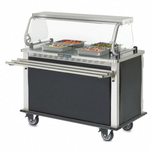 CARLISLE DINEX, 52 3/8 in Overall Ht, Stainless Steel, Delivery Cart ...