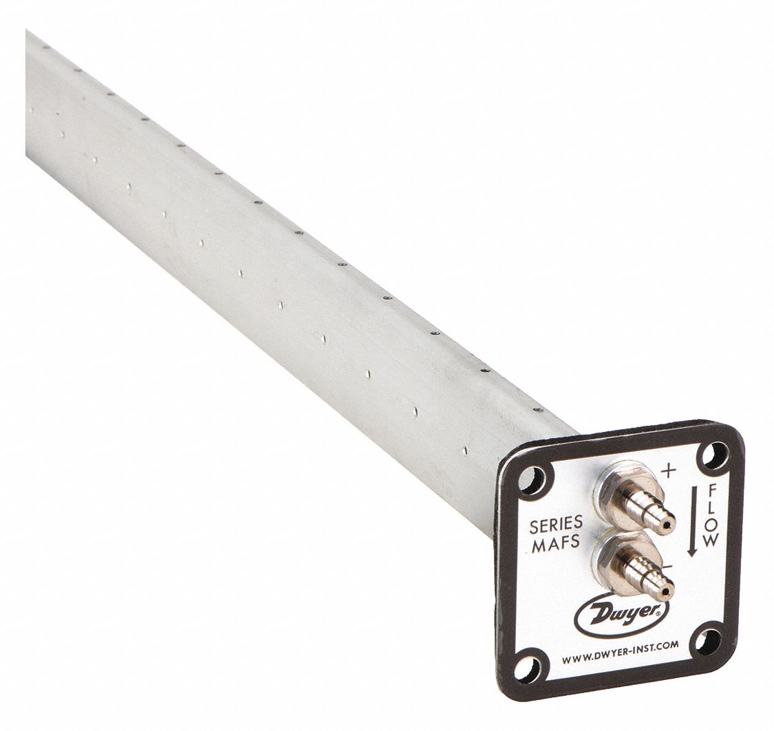 DWYER, 26 in Insertion, 400°F Max. Temp., Averaging Flow Sensor ...