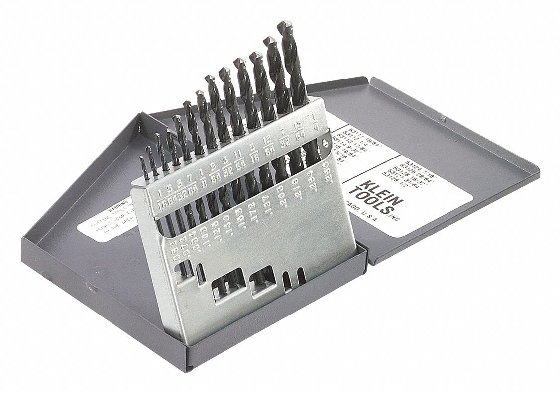 KLEIN TOOLS, Jobber Length Drill Bit Set - 40Y274|53002 - Grainger