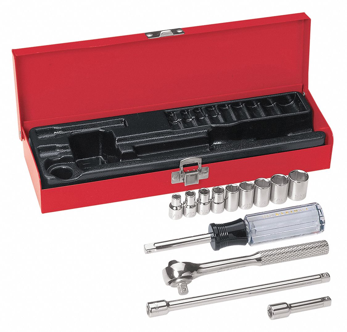 KLEIN TOOLS, 13-Piece Drive Socket Wrench Set - 40Y448|65500 - Grainger